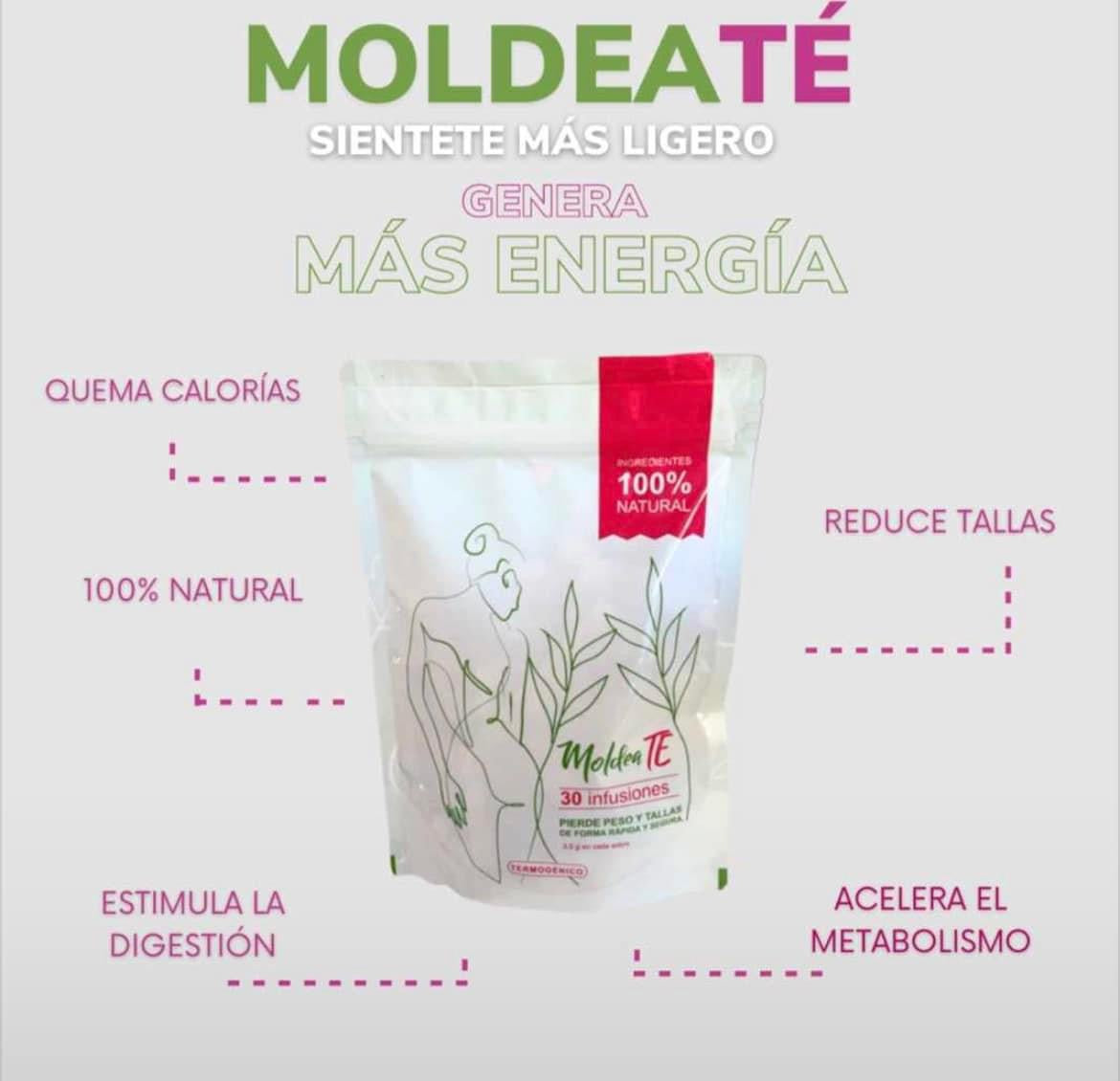 MoldeaTÉ - 30 infusiones – Baja Kilos Market